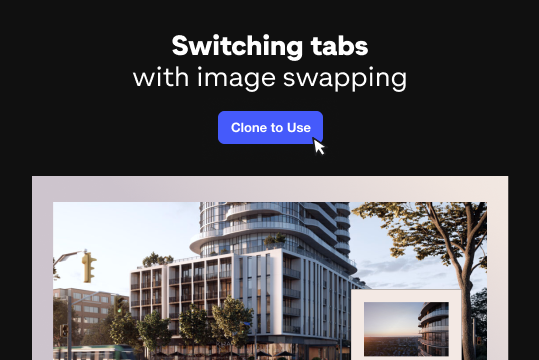 Switching tabs with image swapping - Webflow
